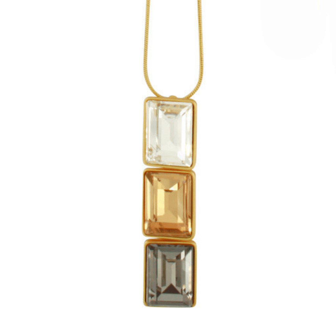 Audrey IN:STORE Collier ajustable 3 pierres Plaqué or – Dansk Copenhagen
